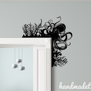 Personalized Octopus Door Corner Sign, Octopus Metal Door Topper ...