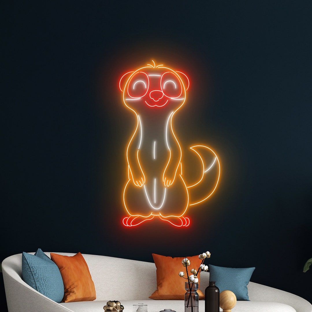 Meerkat Neon Sign, Meerkat Led Sign, Animal Led Light Decoration, Decor ...