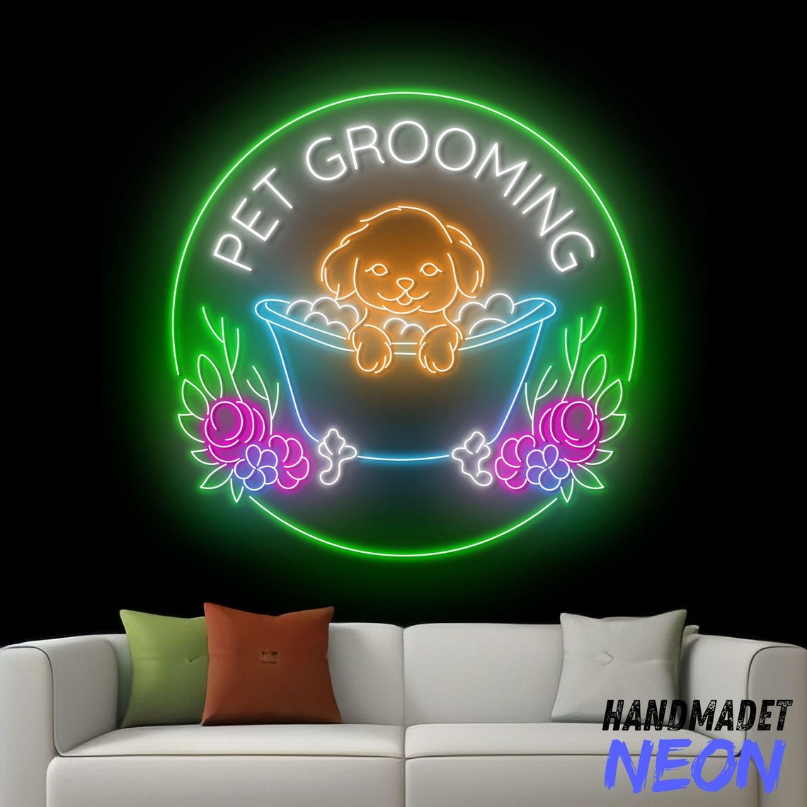 Pet Grooming Neon Sign, Dog Pet Led Sign, Pet Spa Neon Light, Pet ...