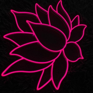 Custom Lotus Flower Neon Sign, Lotus LED Light, Yoga Neon Light ...