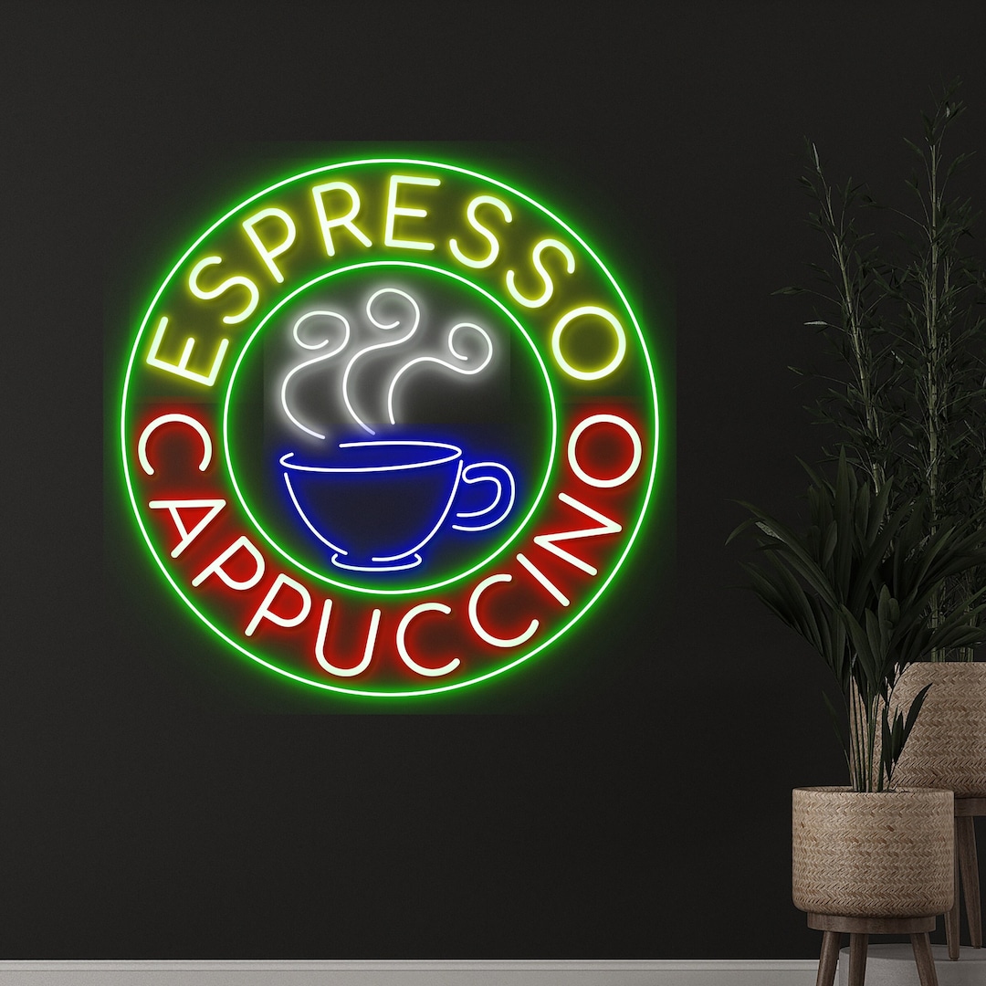 Espresso Cappuccino Neon Light, Cappuccino Led Sign, Espresso Led Light ...