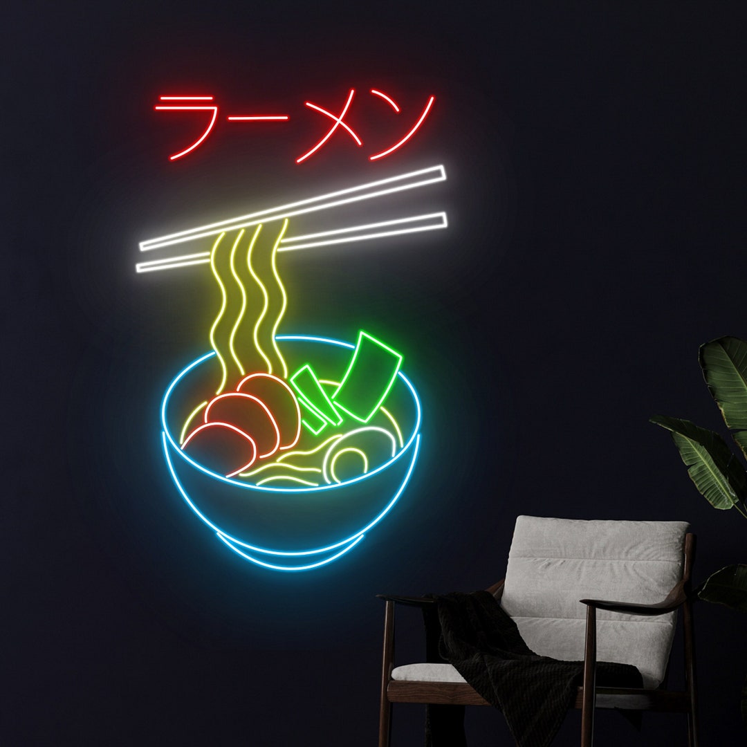 Ramen Neon Sign Japanese Ramen Noodles Led Sign Ramen Noodle Bowl Led