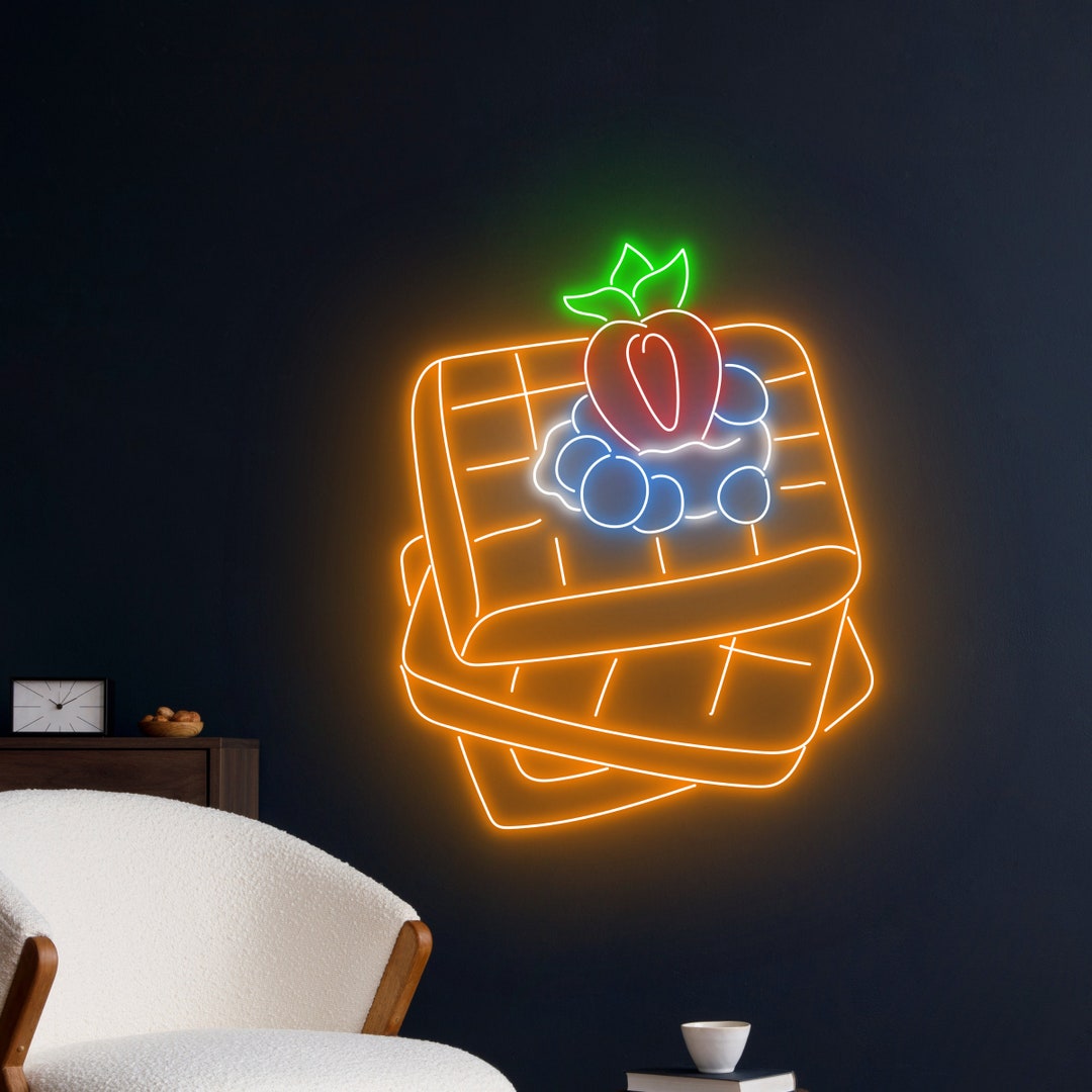 Waffle Pancake Neon Sign, Waffles Led Light, Waffle Pancake Led Sign ...