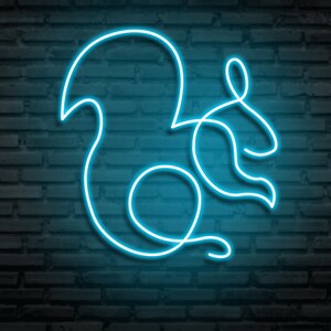 Squirrel Neon Sign, Squirrel Led Sign, Home Decor, Custom Neon Sign ...