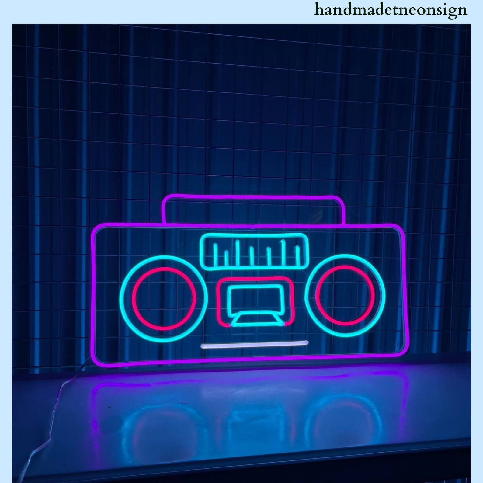 Boombox Neon Sign, Tape Recorder Led Sign, Music Stereo Led Light ...