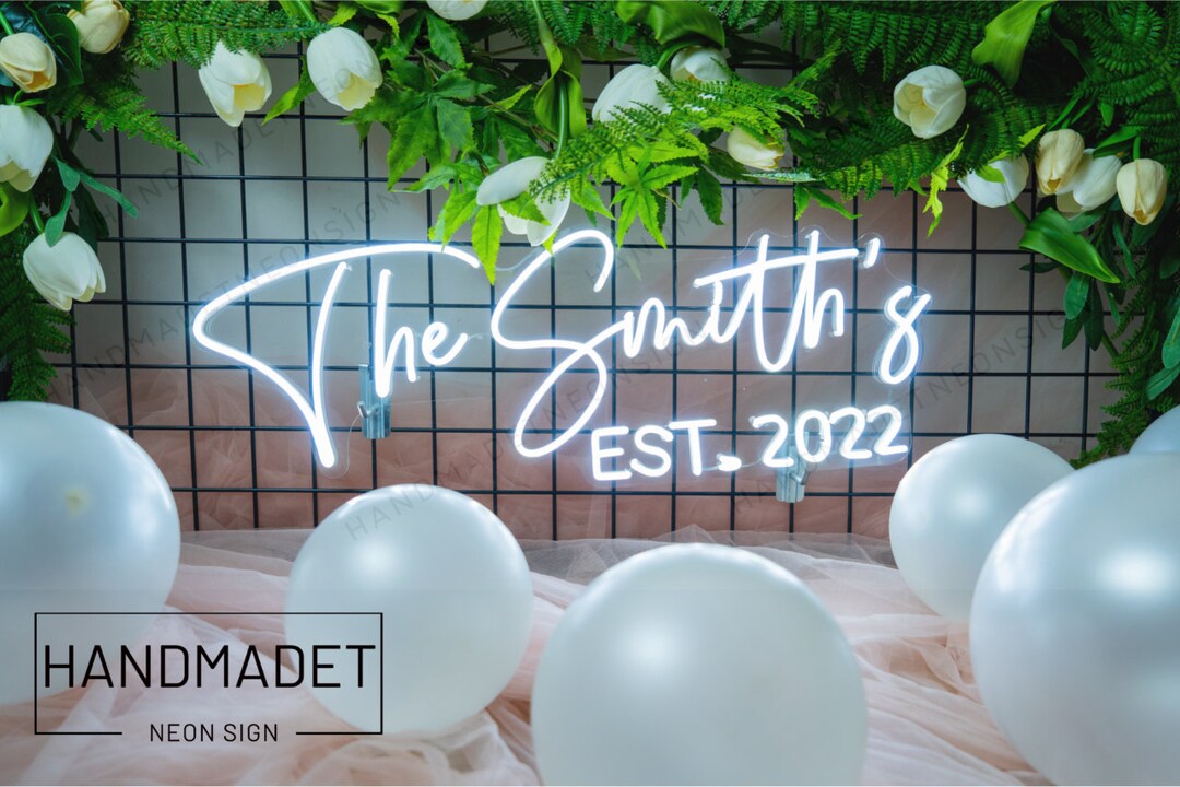 Family Name Led Sign, Name Neon Led Sign, Wall Decor, Bar Neon Sign ...