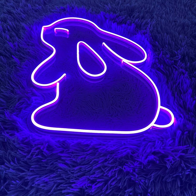 Rabbit LED Neon Sign Cute Bunny Neon Sign Bunny Neon Led - Etsy
