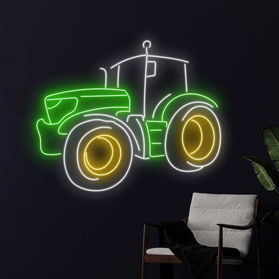 Tractor Neon Sign, Tractor Truck Led Sign, Truck Led Light, Tractor ...