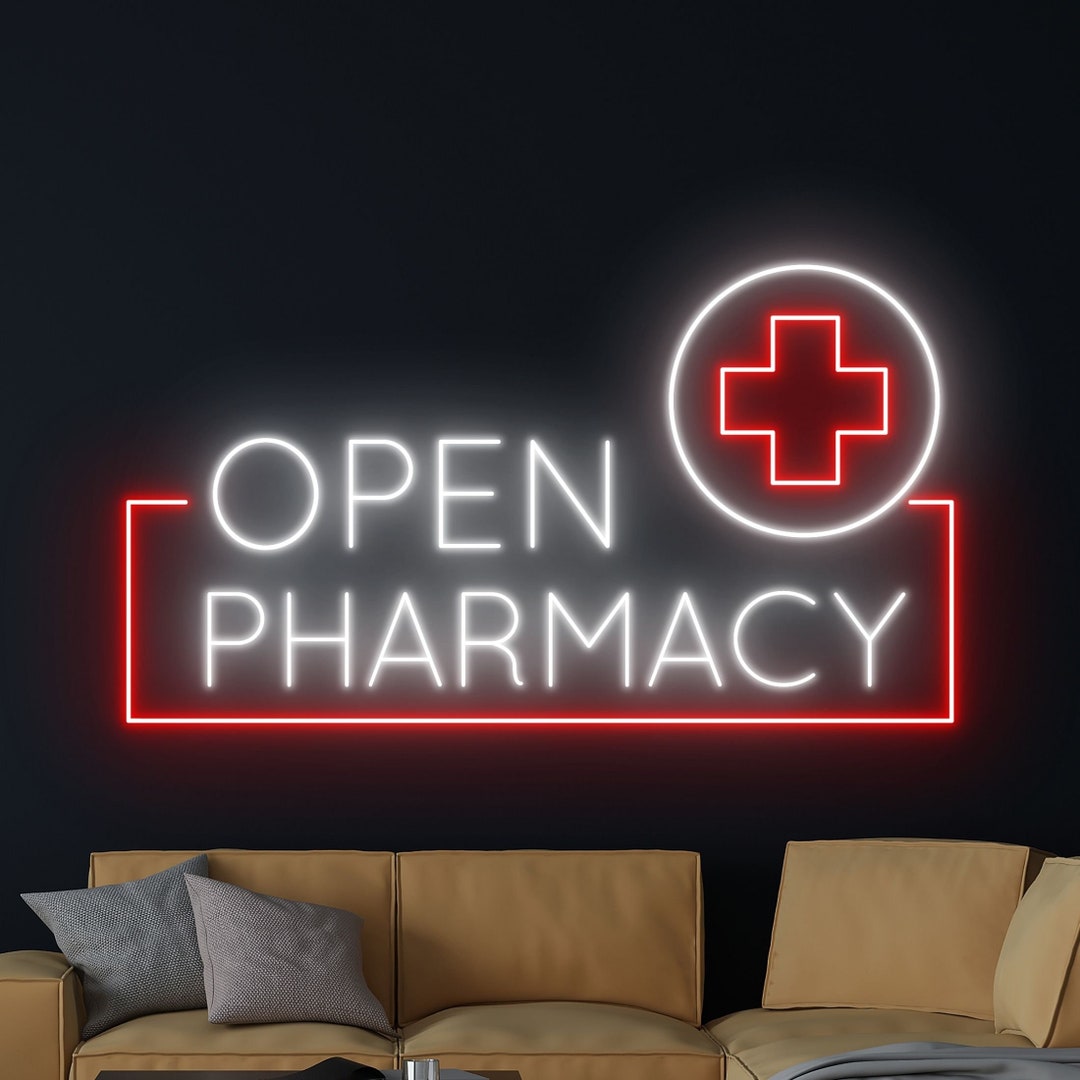 Open Pharmacy Neon Sign, Pharmacy Neon Light, Pharmacy Led Light ...