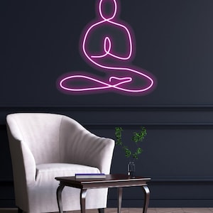 Buddha Neon Sign, Yoga Led Decor, Buddhist God Led Light Sign, Custom ...