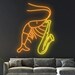 Shrimp Saxophone Neon Sign, Sea Food Led Sign, Lobster Neon Light ...