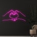 Heart Hands Neon Light, Romance Hands Led Light, Lover Hands Neon Signs ...