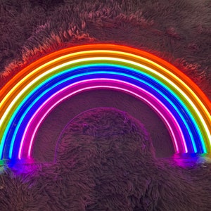 Beautiful Rainbow Led Sign, Beautiful Rainbow Neon Sign, Wall Decor ...