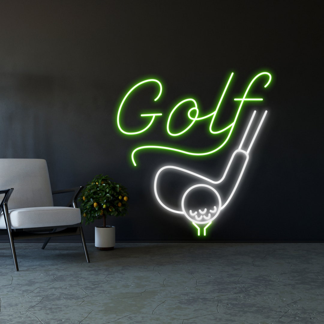 Golf Neon Sign, Golf Neon Light, Golf LED Light, Playing Golf LED Sign ...