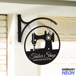 Personalized Tailor Shop Hanging Sign, Sewing Machine Outdoor Hanging ...
