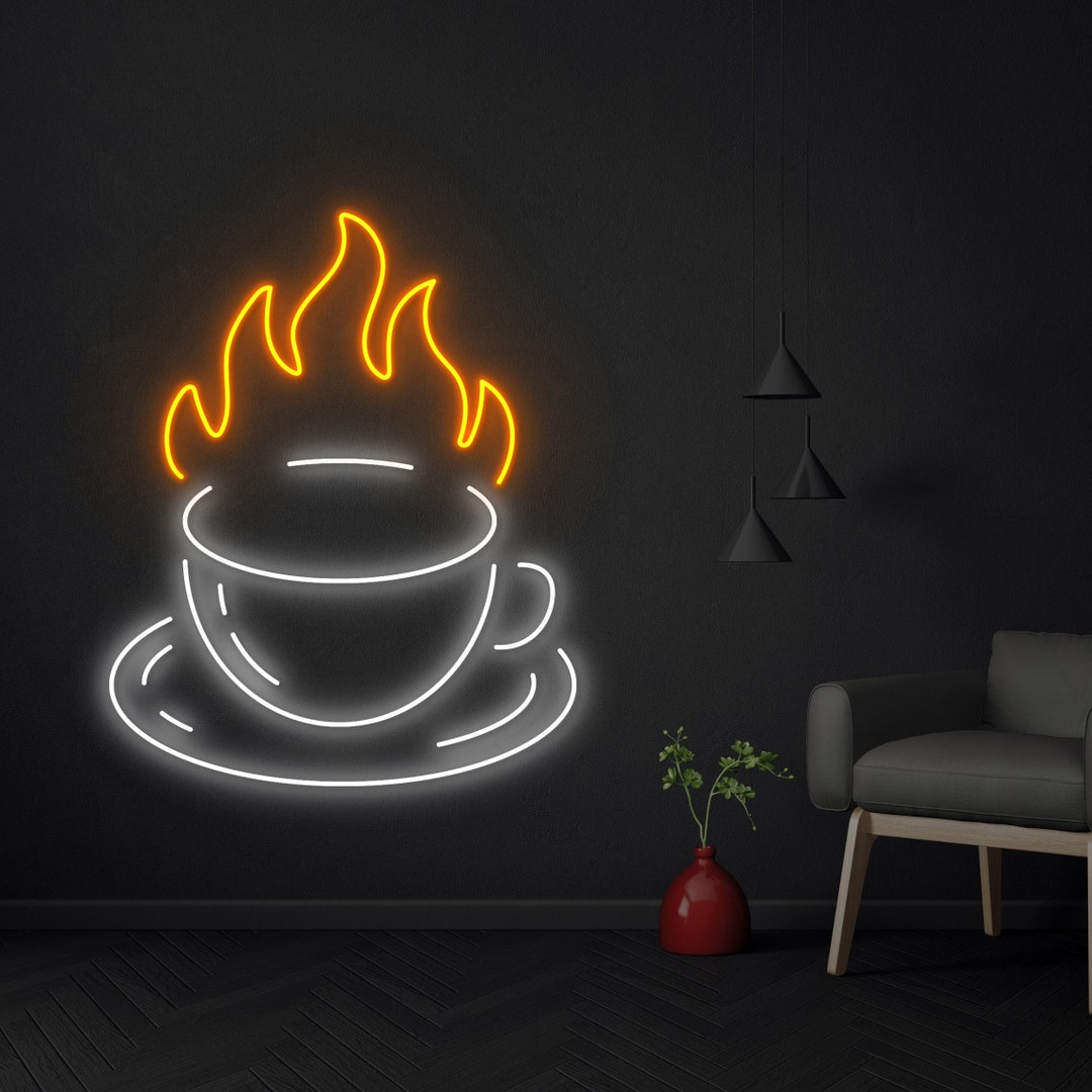 Hot Coffee Neon Sign, Coffee Neon Sign, Cafe Neon Sign, Coffee Led Sign ...