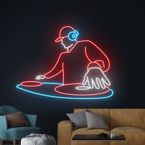 DJ Led Sign, DJ Neon Light, DJ Neon Sign, Music Player Led Light, Music ...