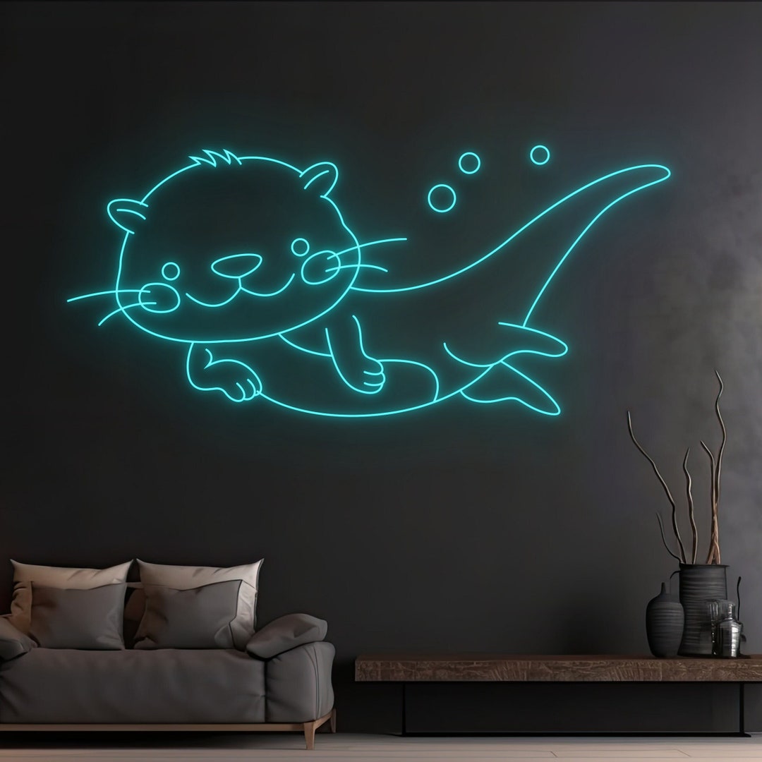 Custom Otter Neon Sign, Otter Neon Light, Otter LED Light, Animal LED ...