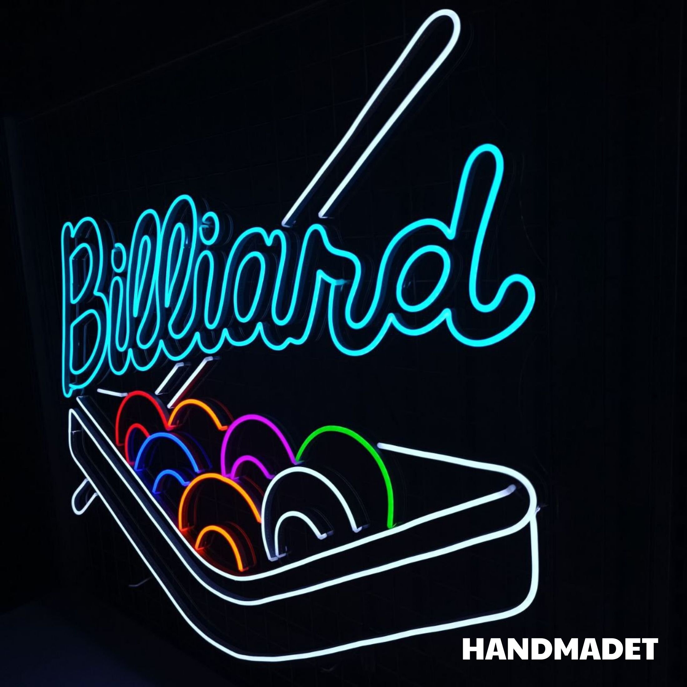 Billiard Neon Sign, Billiard Ball Neon Light, Billiard Pool Neon Light ...