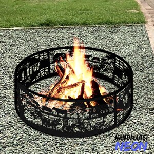 Personalized Farm Fire Pit Ring, Forest Fire Ring Camping, Fire Pit ...