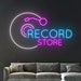 Record Store Led Sign, Recorder Neon Light, Disc Player Neon Sign ...