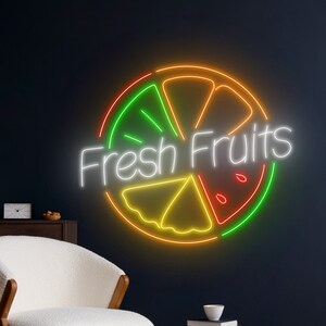 Fresh Fruit Neon Sign, Fresh Fruit LED Sign, Fresh Fruit Neon Light ...