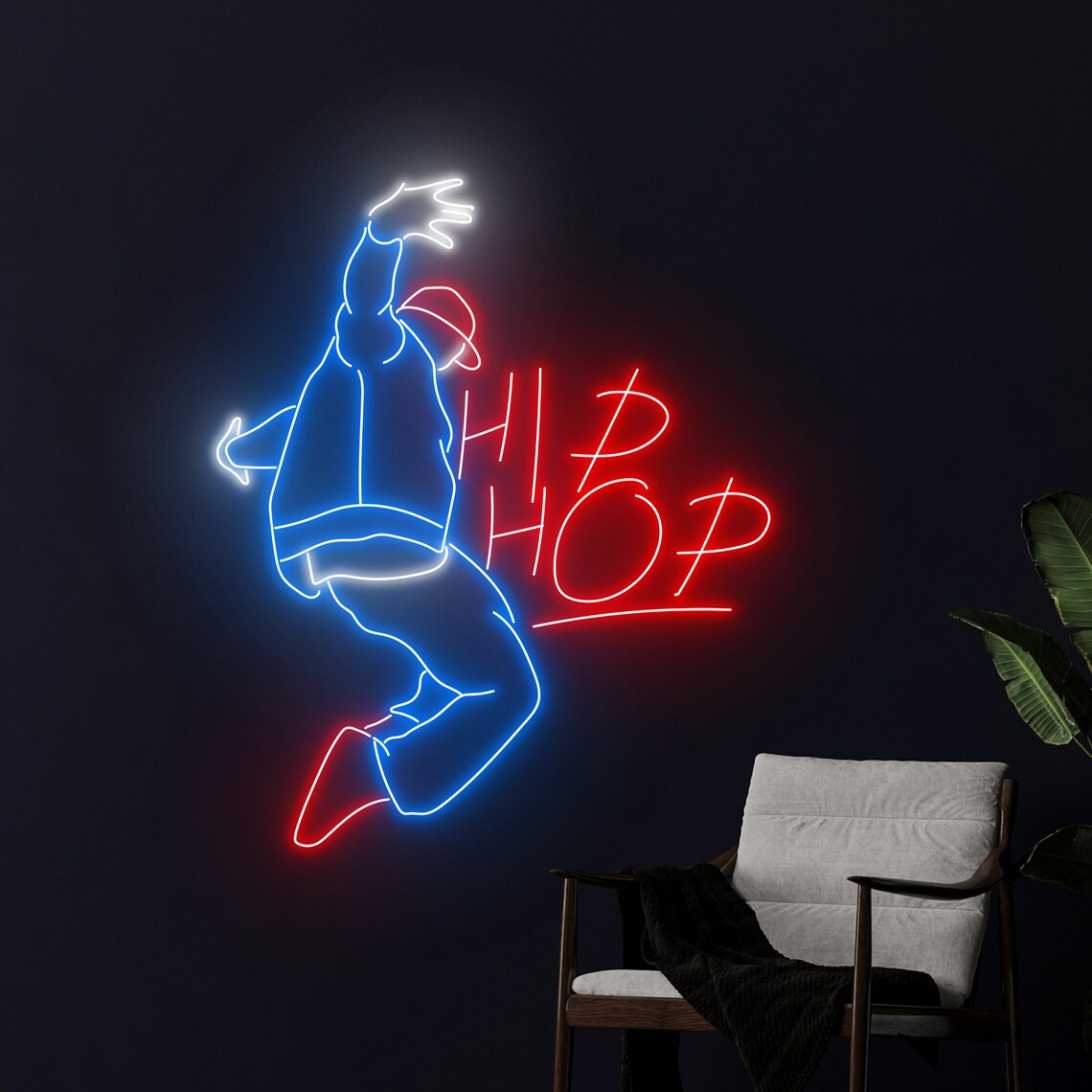 Hiphop Dancer Neon Sign, Hiphop Dance Neon, Custom LED Neon Sign ...