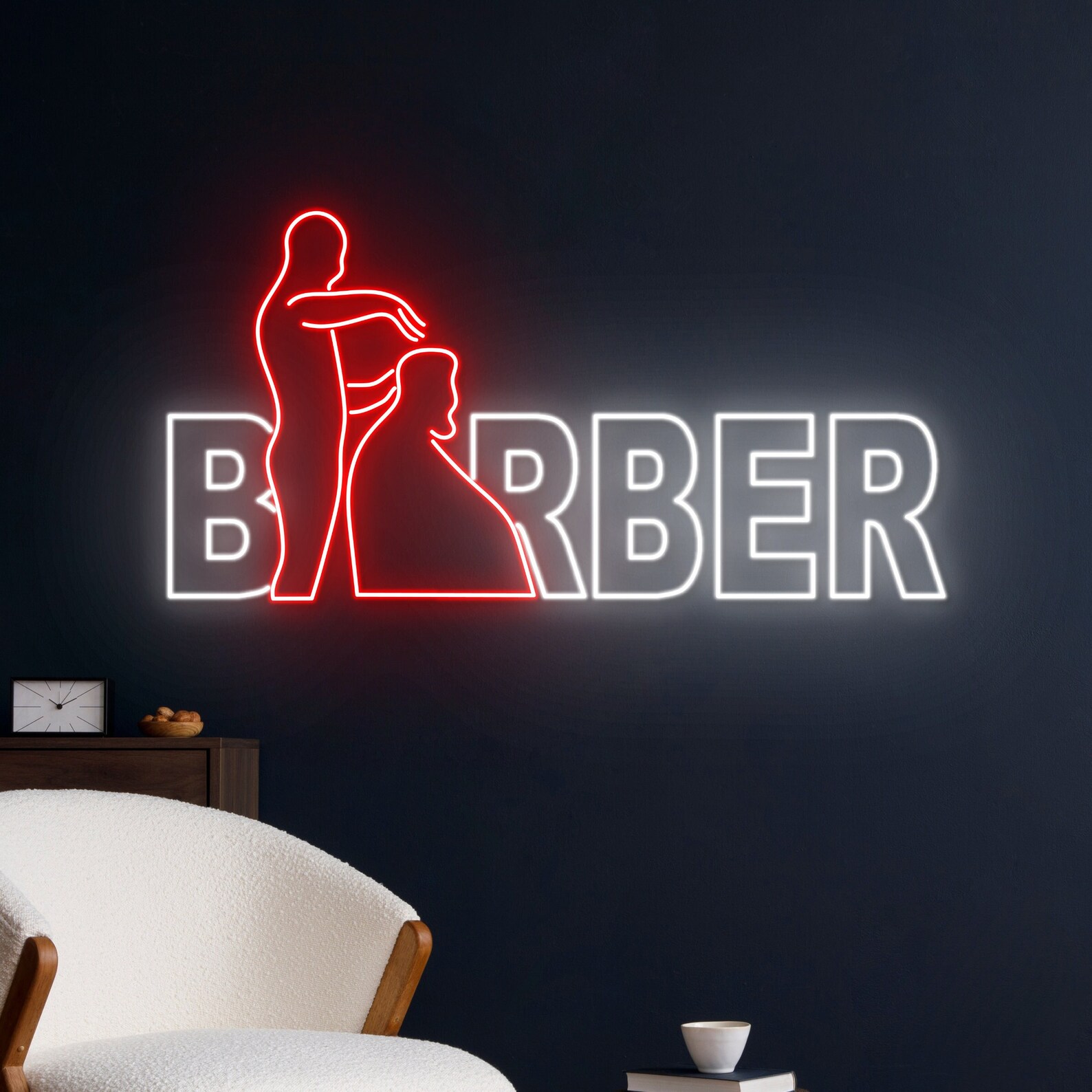 Barber Led Sign, Barber Shop Neon Sign, Barber Led Light, Hair Salon ...