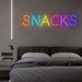 Snacks Neon Sign, Snacks Led Signs, Snacks Wall Led Lights, Wall Decor ...