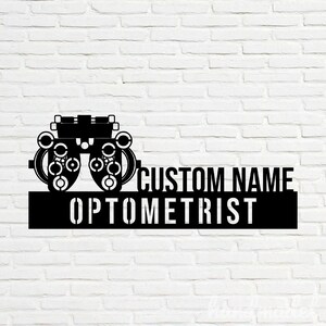 Custom Optometrist Desk Name Plate, Optometrist Metal Nameplate for ...