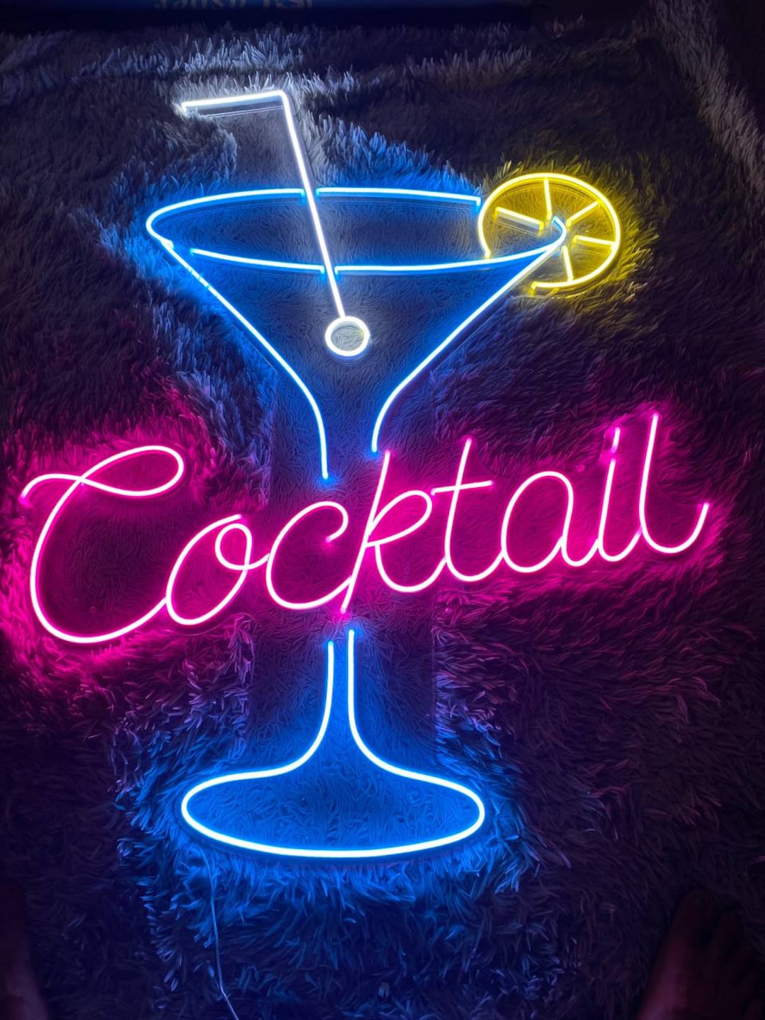 Cocktail Glass Led Sign, Pub Led Sign, Wall Decor, Cocktail Neon Sign ...