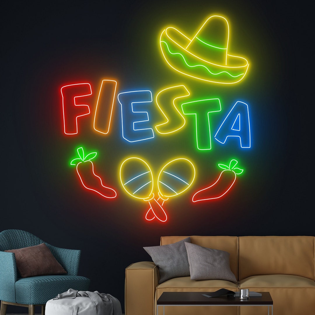 Fiesta Neon Sign, Custom Fiesta Neon Sign, Fiesta Neon Light, Fiesta ...