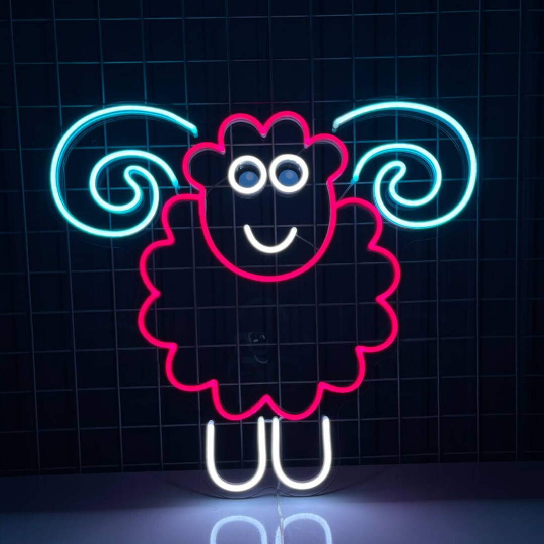 Cute Sheep Led Sign, Sheep Neon Light, Sheep Neon Sign, Sheep Led Light ...