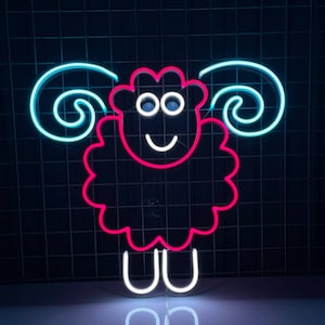 Cute Sheep Led Sign, Sheep Neon Light, Sheep Neon Sign, Sheep Led Light ...