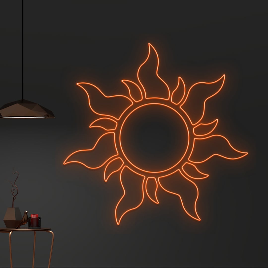 Custom Sun Neon Light, Personalized Sunshine Neon Sign, Sun Led Light ...