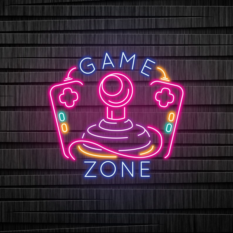 Controller Neon Sign Game Zone Led Sign Game Led Sign - Etsy