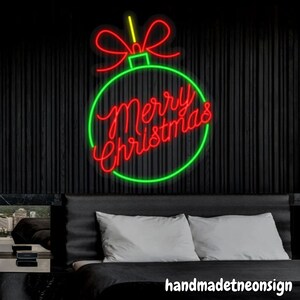 Christmas Ornament Neon Sign, Christmas Led Sign, Wall Decor, Merry ...