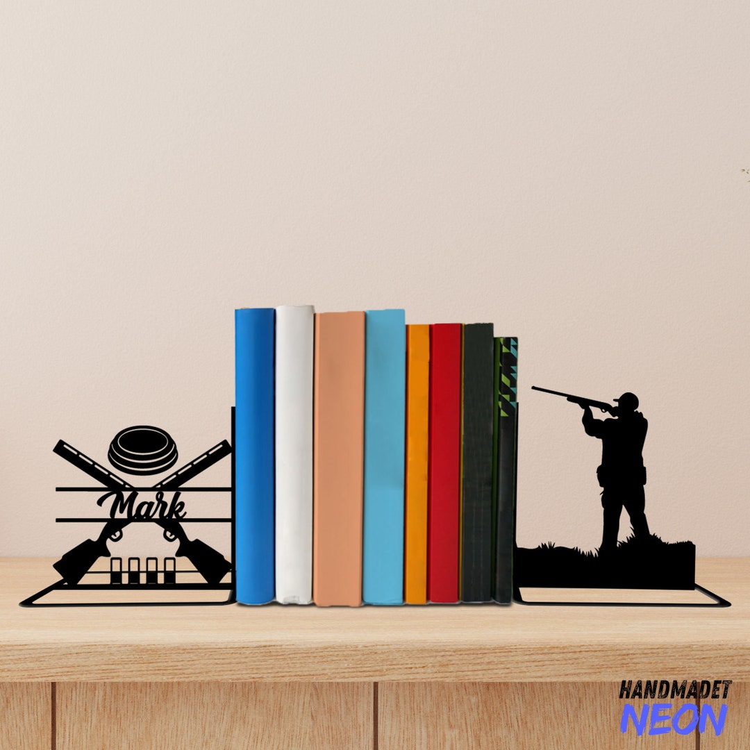 Custom Clay Shooting Metal Bookends Shooting Name Bookend Shooting ...