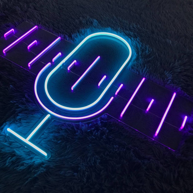 Recording Led Sign Micro Neon Sign Wall Decor Music Neon - Etsy