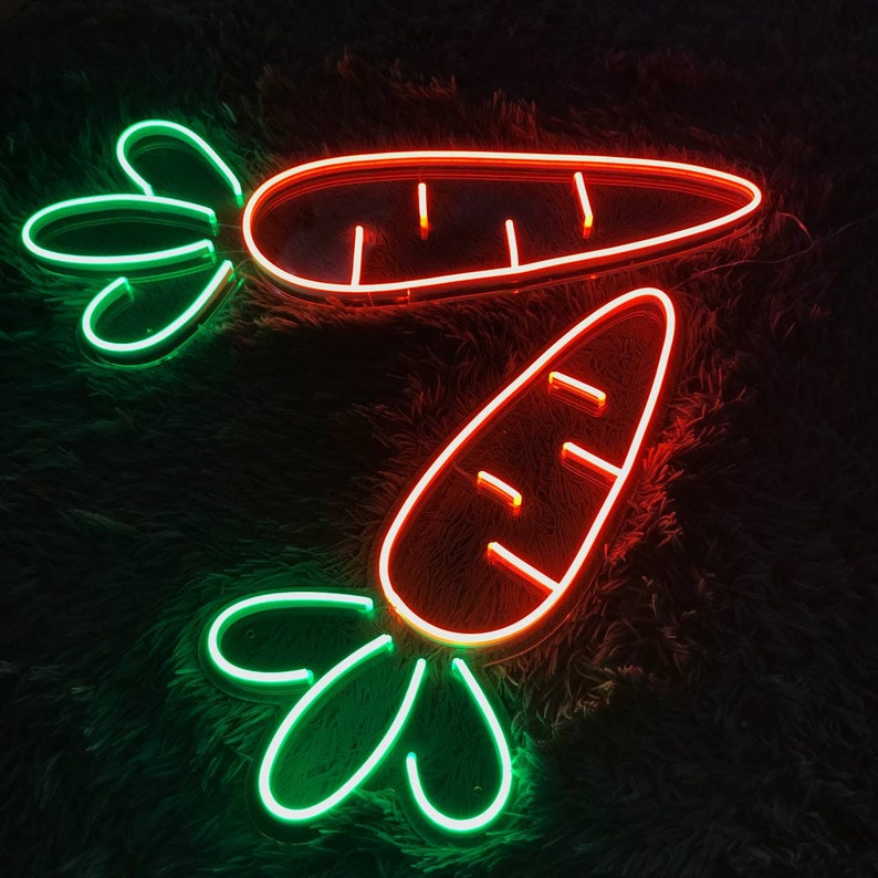Carrot Neon Led Sign Food Neon Sign Custom Neon Sign - Etsy