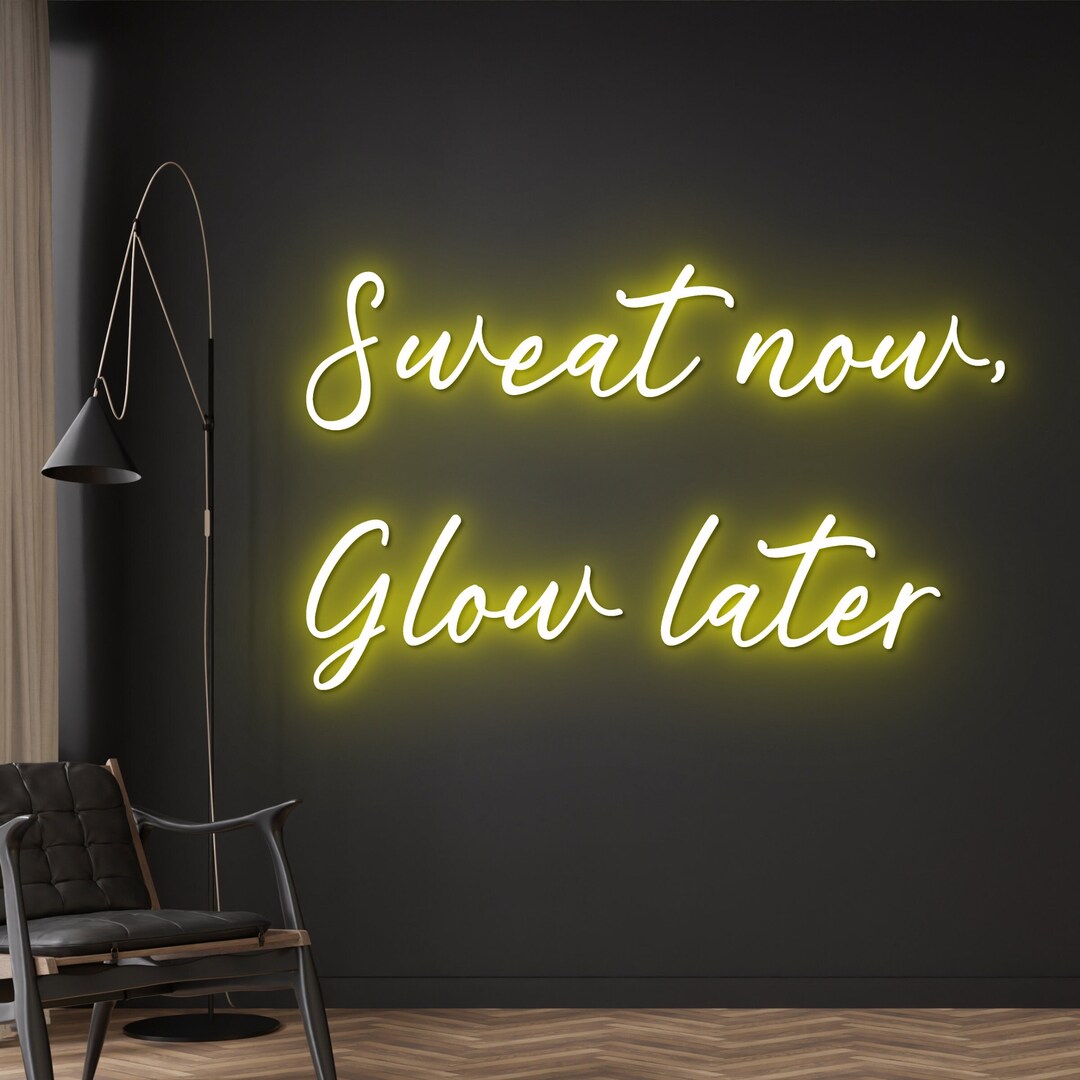 Custom Sweet Now, Glow Later Neon Sign, Custom Name LED Light, Workout ...