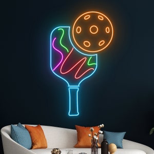 Pickle Ball Led Sign, Pickleball Neon Sign, Pickle Ball Player Neon ...