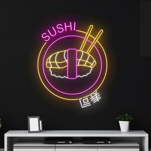 Custom Sushi Neon Sign, Nigiri Led Sign, Japanese Food Led Light, Japan ...