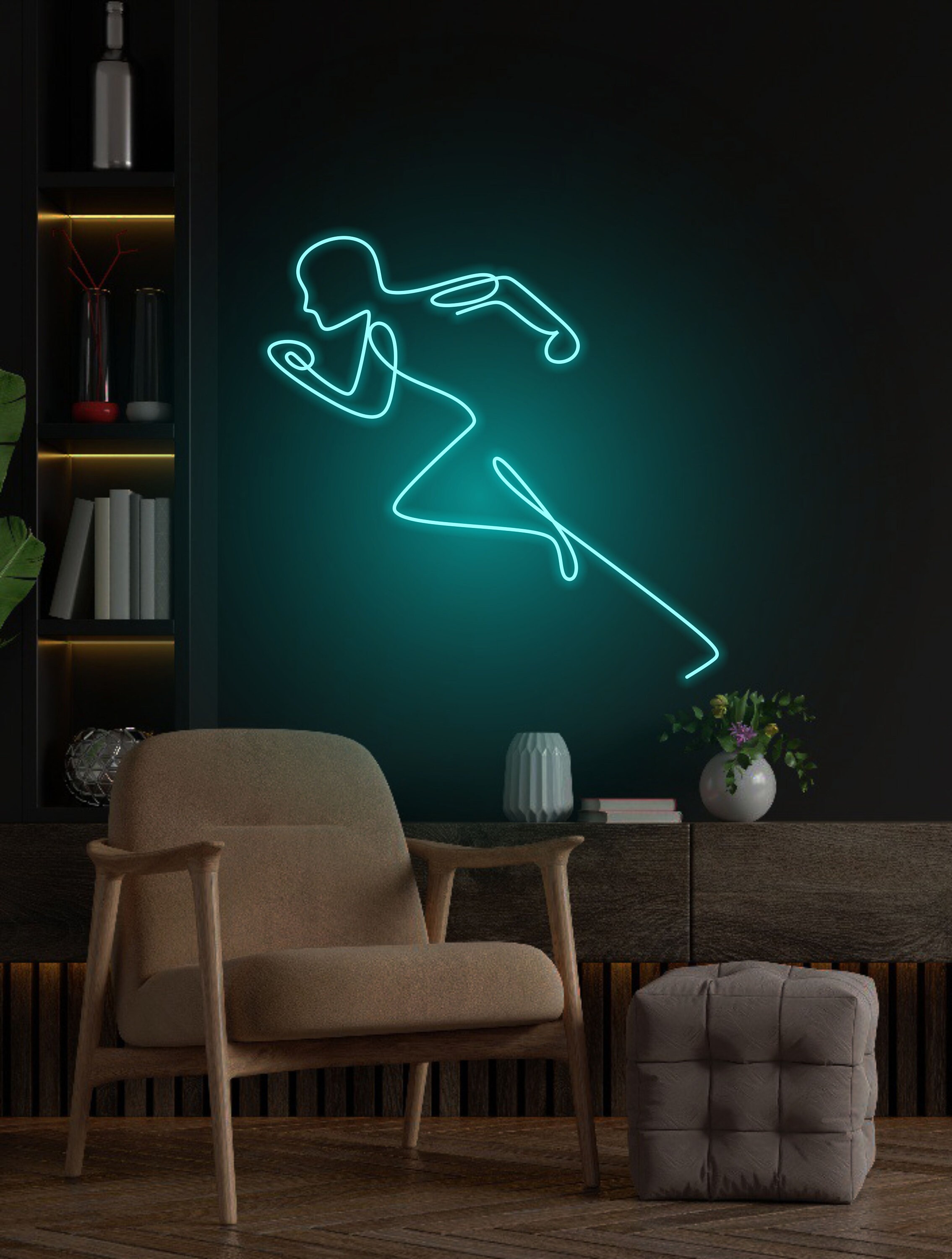 Run Neon Sign Runner Led Sign Sport Led Sign Custom Neon - Etsy