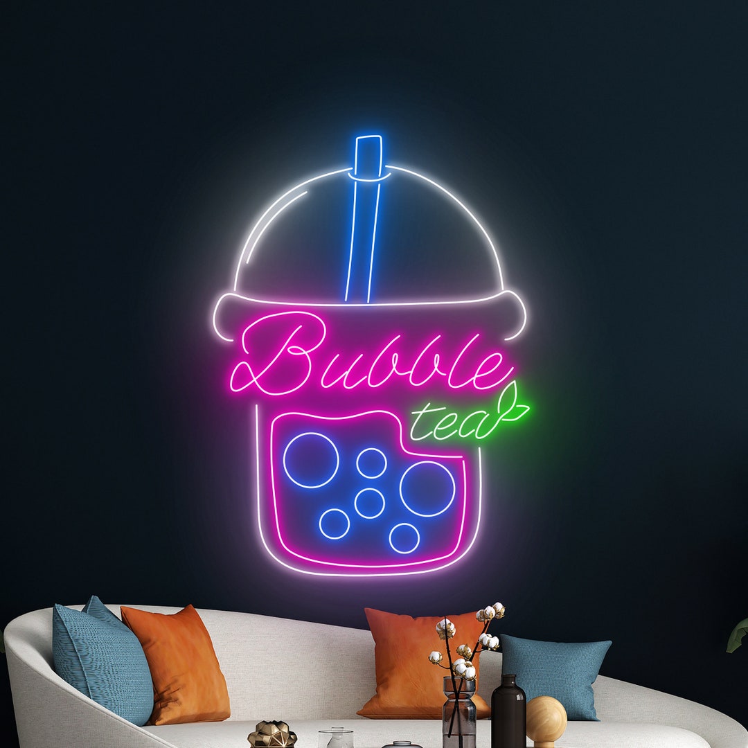 Bubble Milk Tea Neon Sign, Boba Tea Neon Light, Milk Tea Led Sign, Tea ...