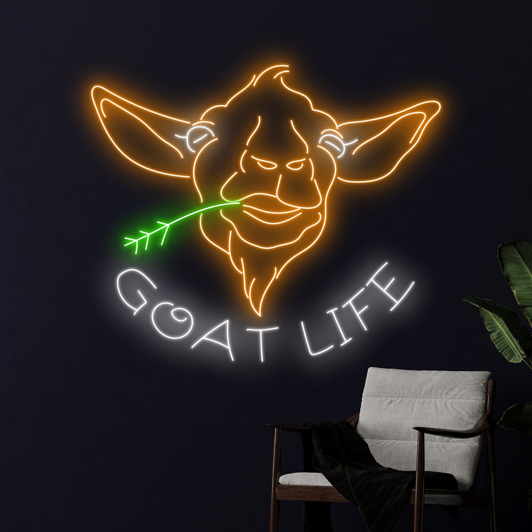 Goat Life Neon Sign, Goat Led Sign, Goat Life Led Light, Goat Life Neon ...
