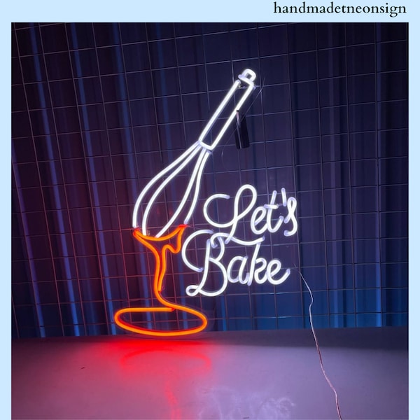 Neon Bake Sign - Etsy