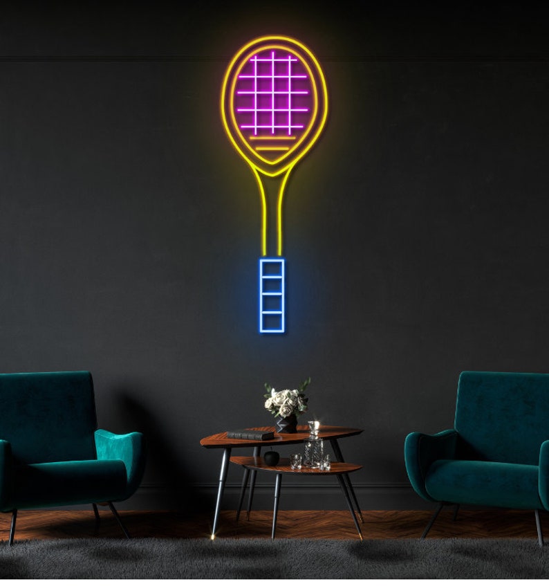 Tennis Racket Neon Sign Badminton Racket Led Neon Light - Etsy
