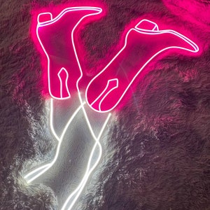 Cowboy Boots Neon Sign, Cowboy Boots Sign, Custom Neon Sign, Best Gifts ...