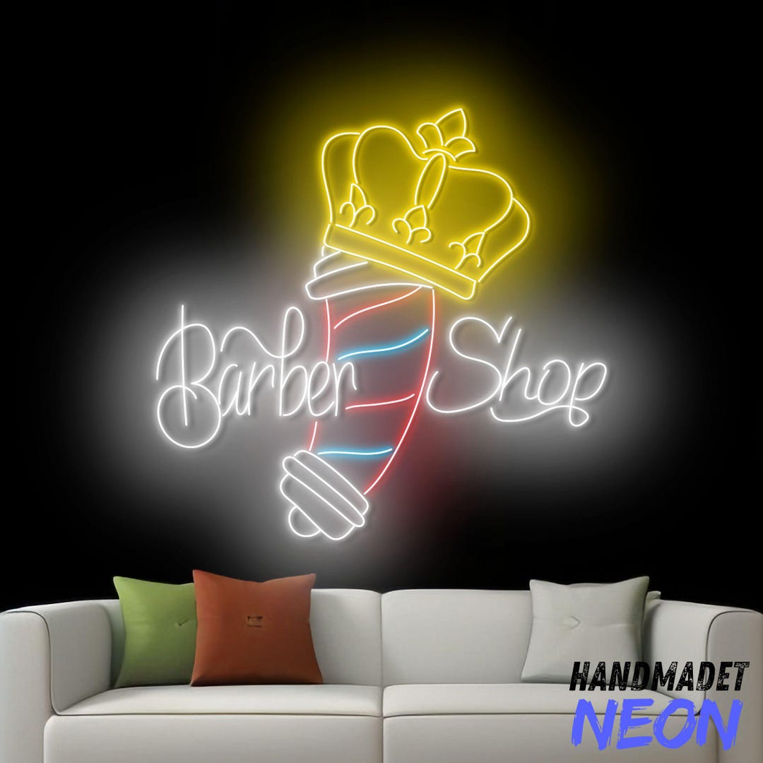 Barber Shop Neon Sign, Barber Shop Led Sign, Barber Neon Light, Barber ...